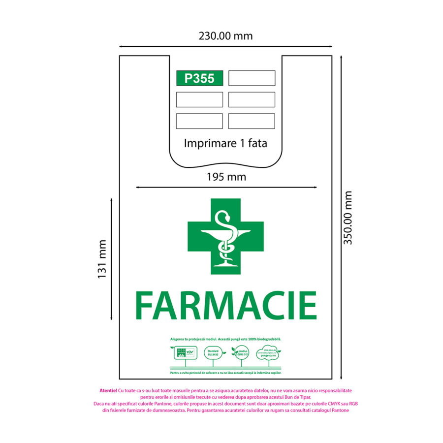 Pungi farmacie biodegradabile sau din plastic produse la comanda
